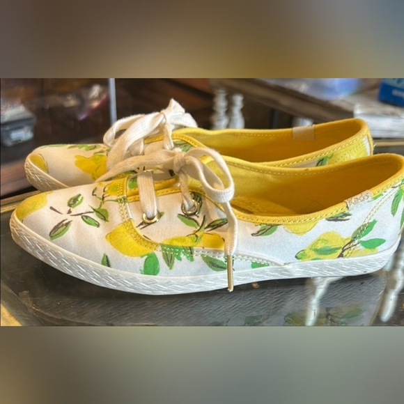 Keds | Shoes | Kate Spade X Keds Yellow Green Citrus Print Sneakers ...